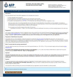 Police Check - AFP - Visa Envoy
