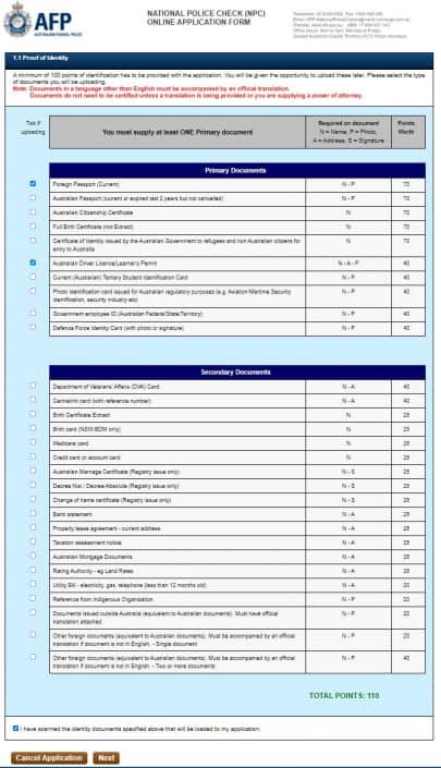 Police Check - AFP - Visa Envoy