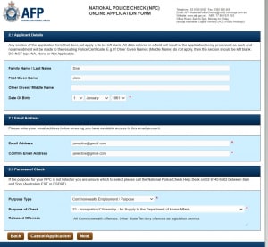 Police Check - AFP - Visa Envoy